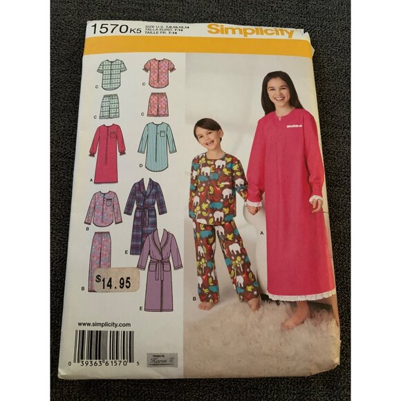 Simplicity | Office | Simplicity 57 Girls Pajamas Nightgowns Robes ...